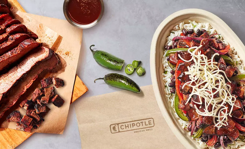 Chipotle, 전국 메뉴에 새로운 훈제 양지머리 고기 옵션 추가