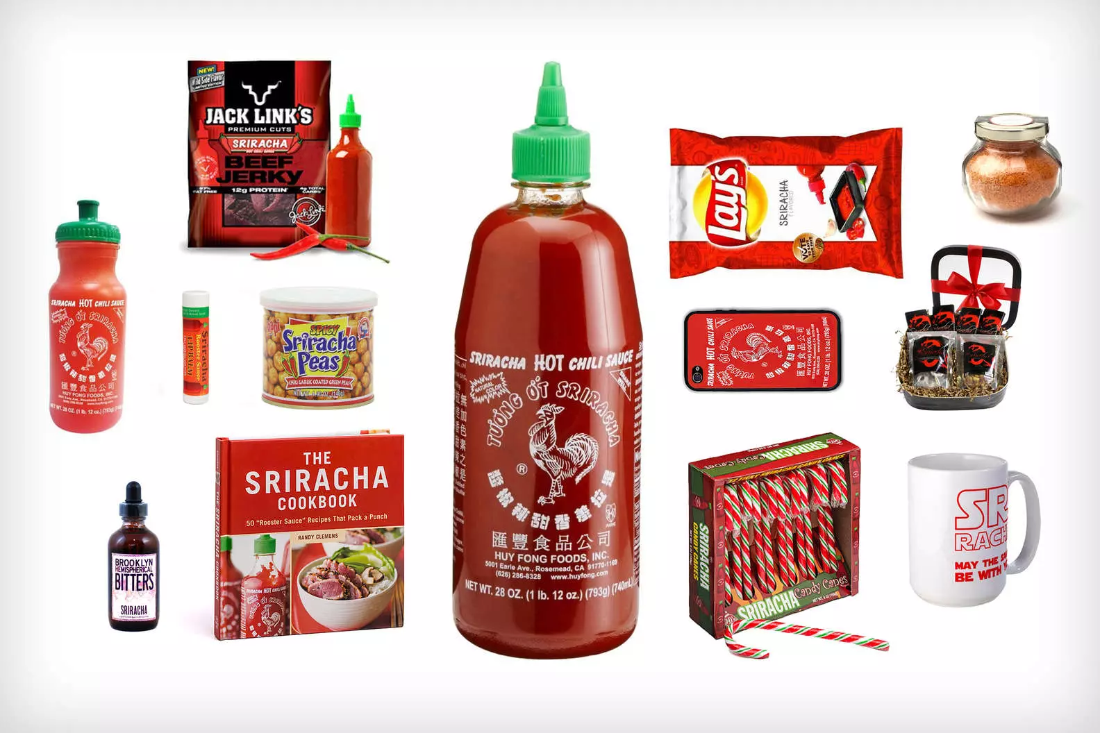 Sriracha производи на Интернет - пуканки, футрола за iPhone, сол, боксери, чаши и повеќе 46714_2