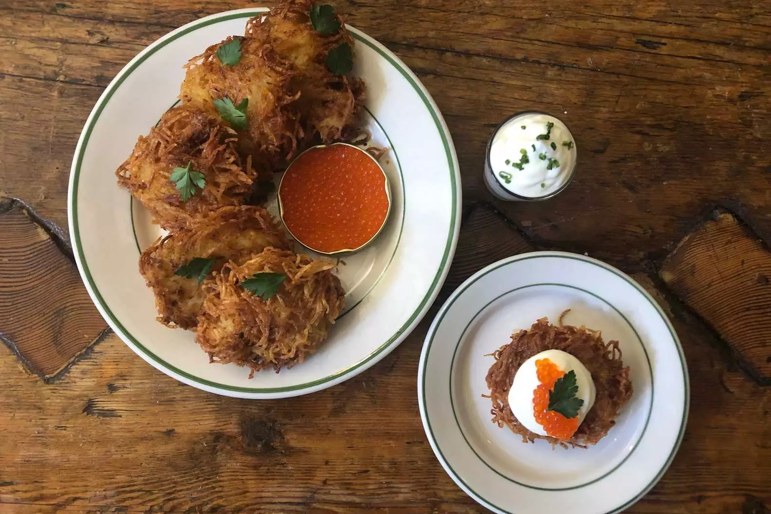 Tempat anu pangsaéna pikeun kéngingkeun Latkes pikeun Hanukkah di NYC 5467_12