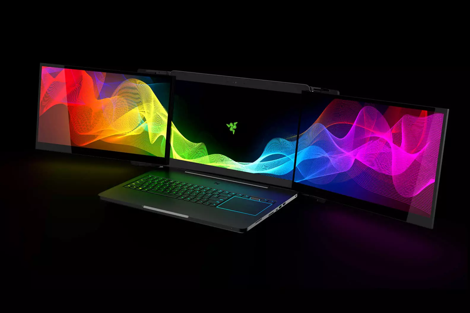 CES 2017: Razer yn Dadorchuddio Gliniadur Gliniadur Valerie Gwallgof gyda thair sgrin 55519_1